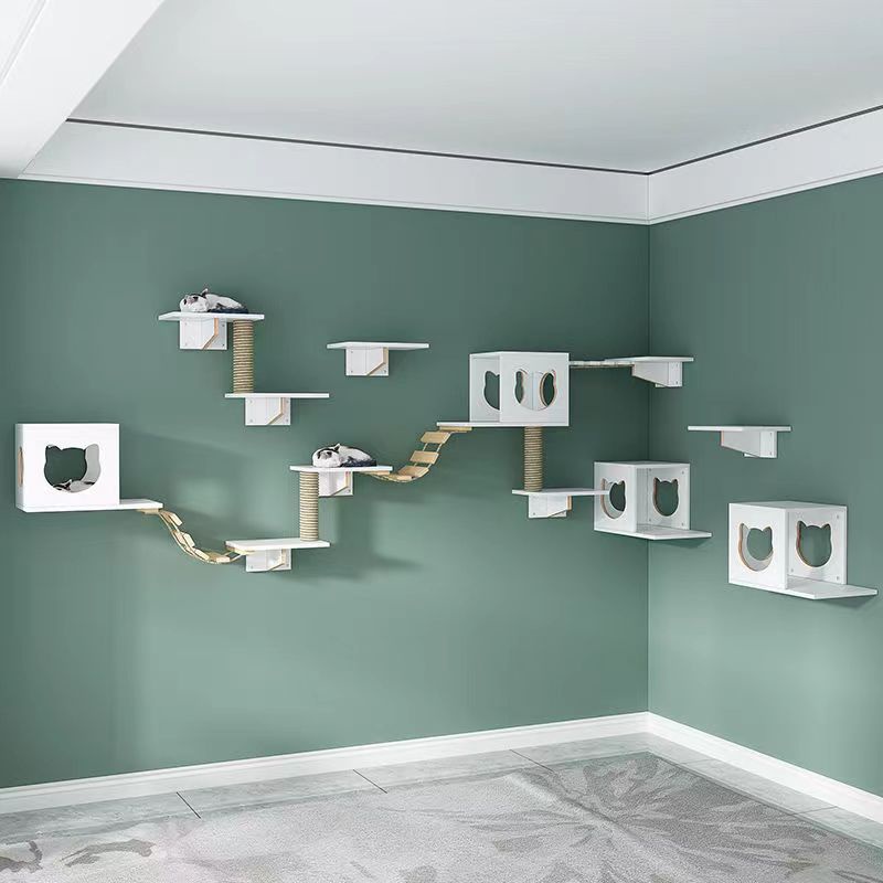 Mounted Solid Wood Cat Nest Cat Climbing Cat Wall Frame Wall Mounted ...