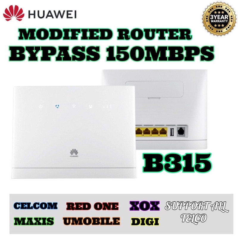 HUAWEI B315 B315S-936 MODIFIED CPE ROUTER 4G LTE MODEM UNLIMITED ...