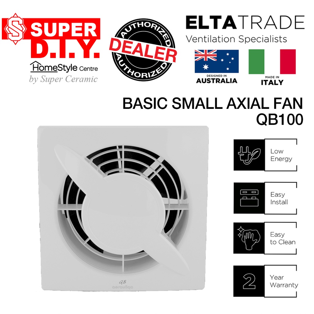 ELTA Trade QB100T Small Axial Ventilation Fan | Shopee Malaysia