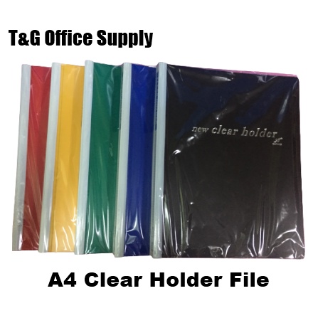 A4 Size Clear Holder File / Fail PVC (Refillable) [Hitam, Merah, Hijau ...
