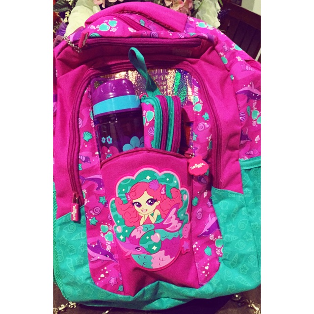 Smiggle school bag pack | mermaid pink | green alien | blue hero ...