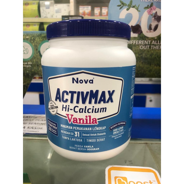 NOVA ACTIVMAX Hi-CALCIUM VANILLA 900GM | Shopee Malaysia