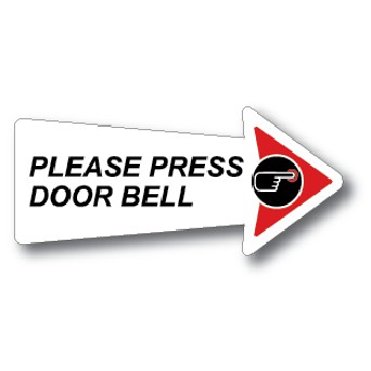 PLEASE PRESS DOOR BELL ACRYLIC ARROW SIGN BOARD 45X100X2mm | Shopee ...