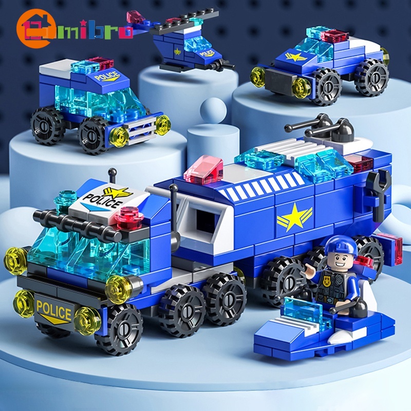 Police Puzzle Assembled Building Blocks Toy Police Car | Shopee Malaysia