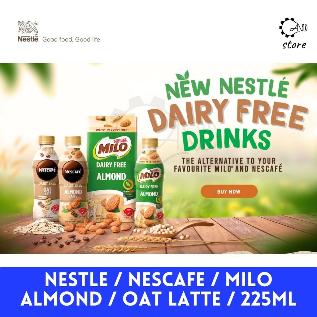 NESTLE / NESCAFE / MILO / Dairy Free / Plant-Based / Almond / Oat ...