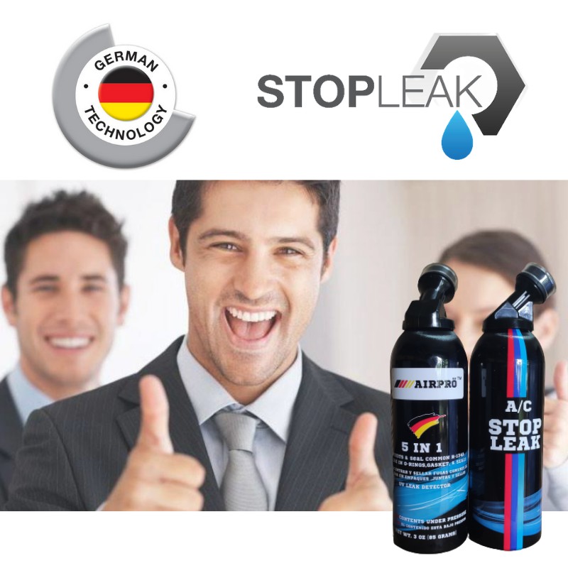 DIY TOP UP STOP LEAK AC GAS + OIL TREATMENT CAR AIR COND R134 R134A ...