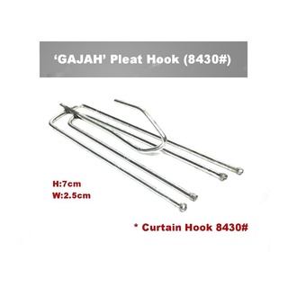 (100PCS) 8430# Curtain Hook / PLEAT HOOK /Middle Hook/ Cangkuk Langsir ...