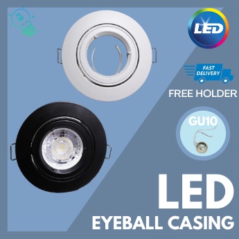 7W LED Eye ball LED Recessed Eyeball Spotlight Round Fixture GU10 LED ...