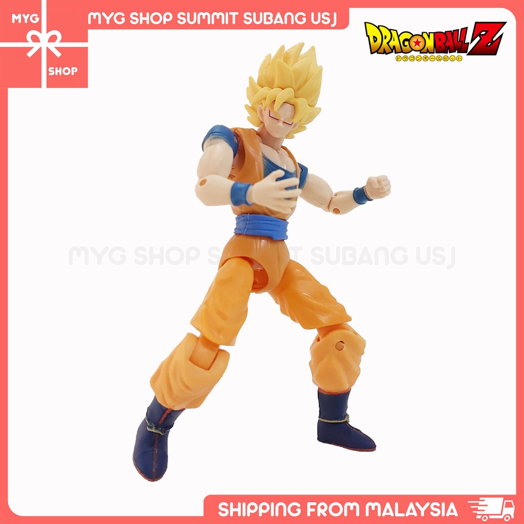 Dragon Ball Goku Super Saiyan Vegeta Action Figure Moveable Joint Anime ...