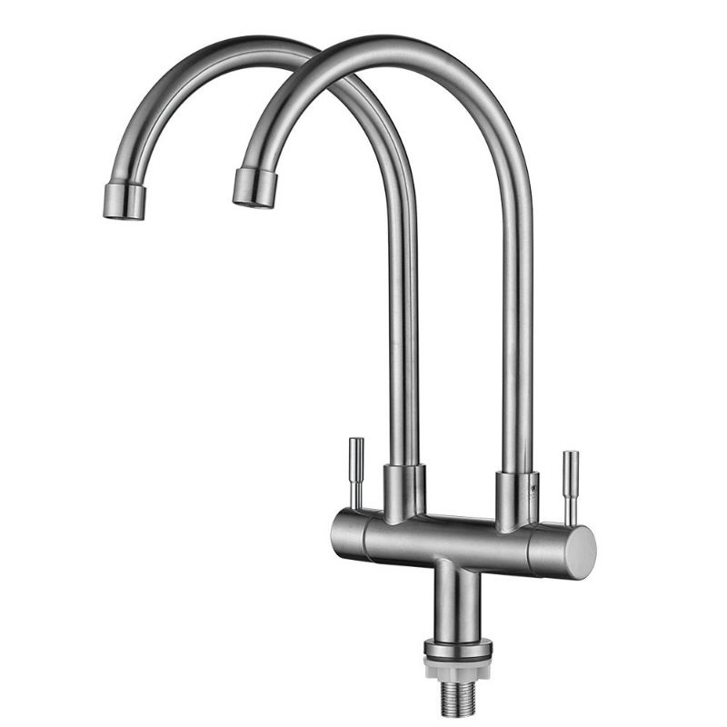 Stainless Steel Double Sink Tap Ktichen Tap Kepala Paip Sinki | Shopee ...