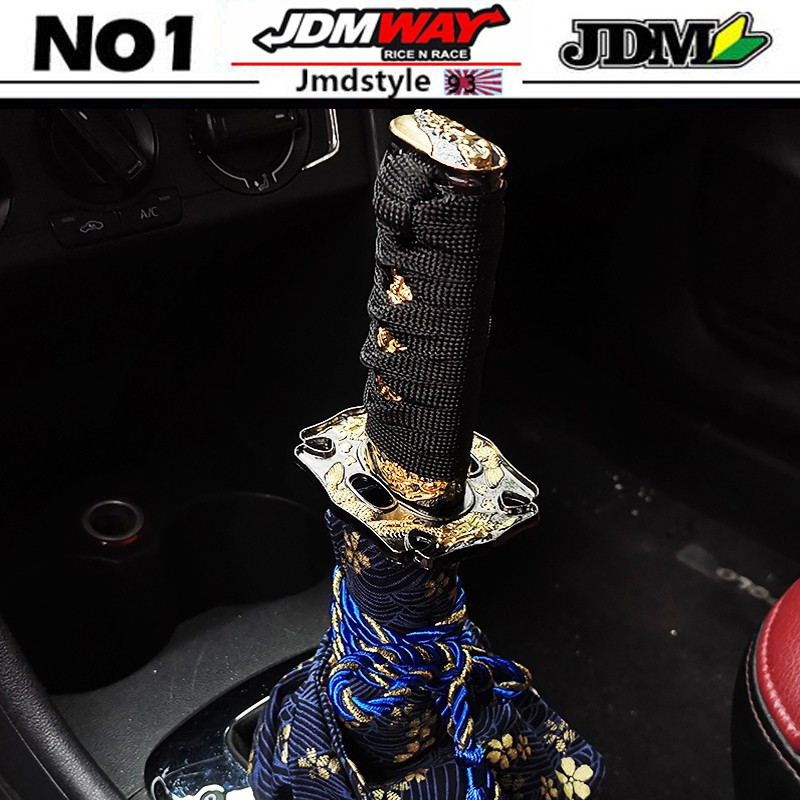 JDM Short Samurai Gold Dragon Sword Shift Knob 10CM Metal Weighted ...