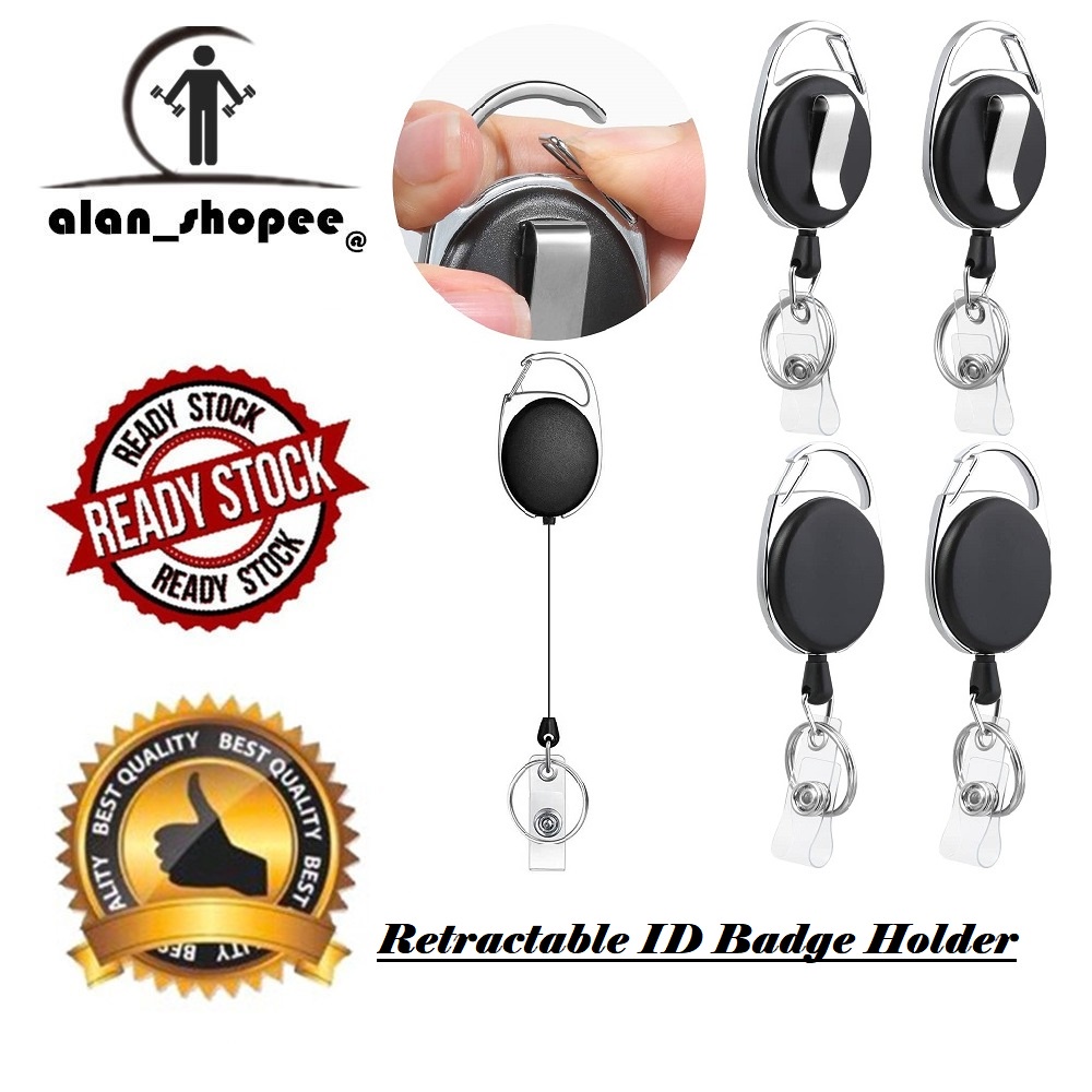 1PCS Retractable Badge Holder Badge Reel Retractable ID Badge Holder ...
