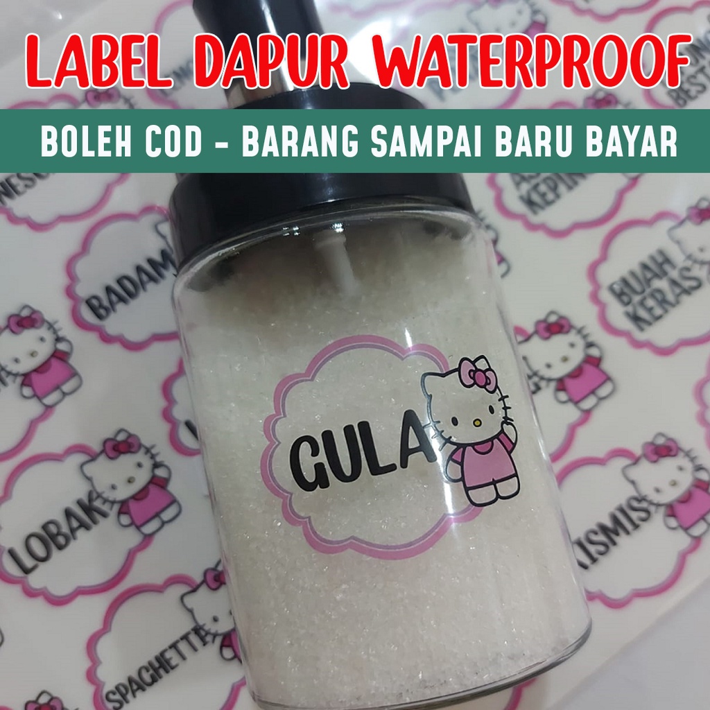 Sticker Hello Kitty Waterproof Label Printer Kitchen Decoration Stiker ...