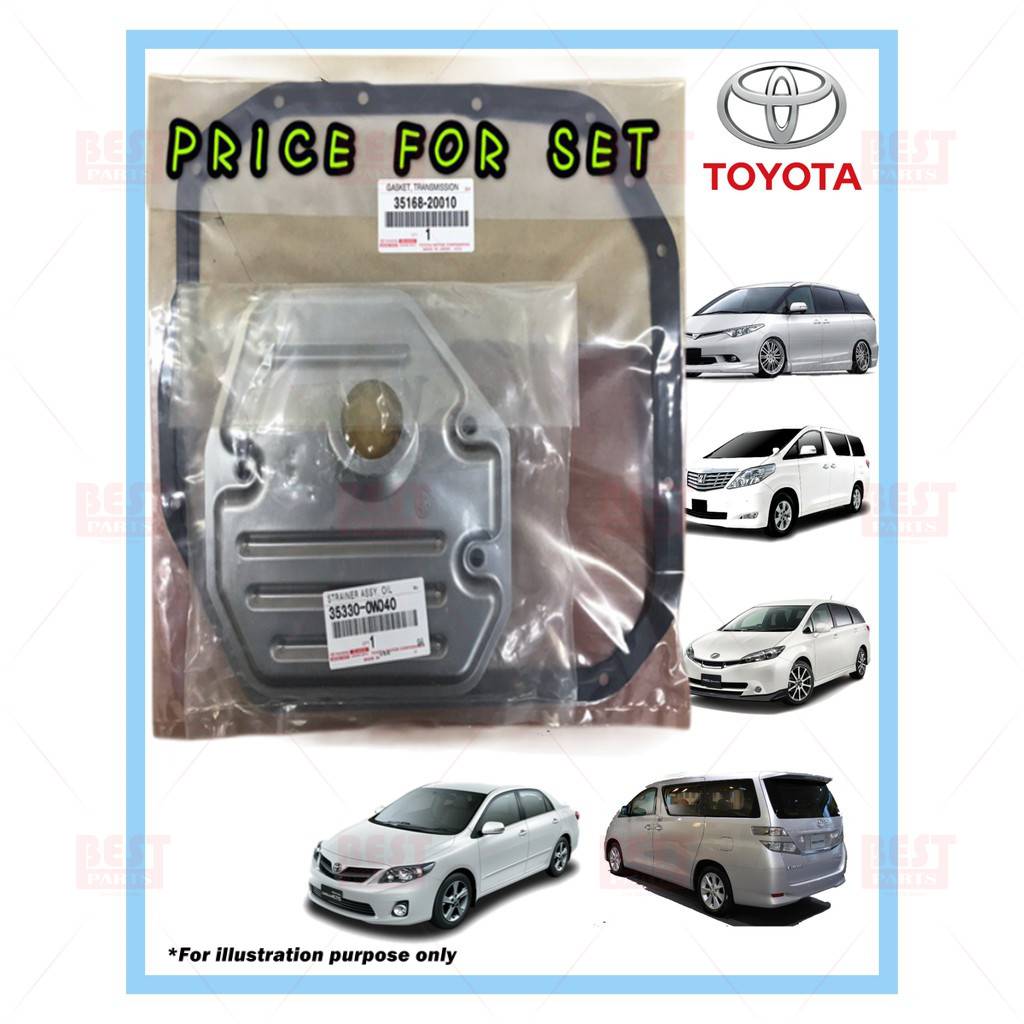 Original Auto Transmission Filter Set Toyota Vellfire ANH20 2.4 Estima ...