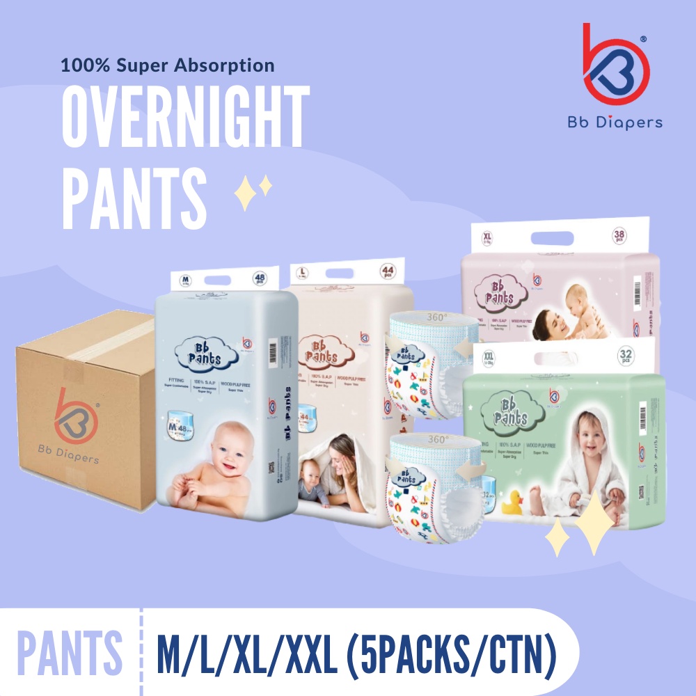 BB Diapers Overnight Pants 100% Super Absorption Diapers & Super Thin ...