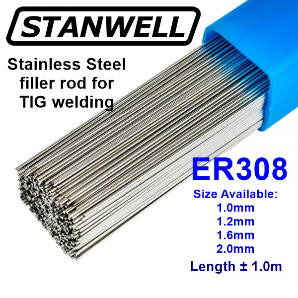 Stainless Steel ER308L Welding Rod Filler Rod TIG Welding Various Size x 1 meter (Rod pengisi ...