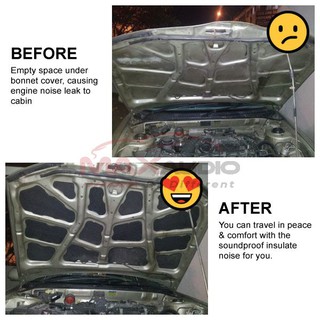 PERODUA BEZZA Car Bonnet Sound Proof MAXAUDIO Custom Made Hood Bonet ...