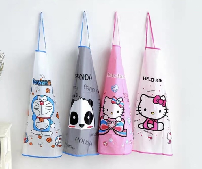 Waterproof Kid Adult Apron PVC Oil / Dirty-Proof Children Paint Draw ...
