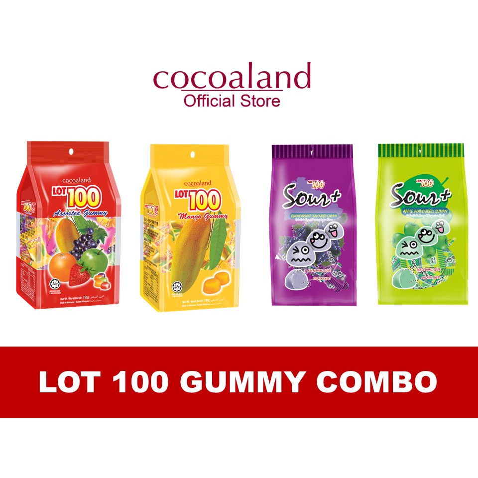 Lot 100 Gummy Combo (Fruit Gummy & Sour + Gummy) | Shopee Malaysia
