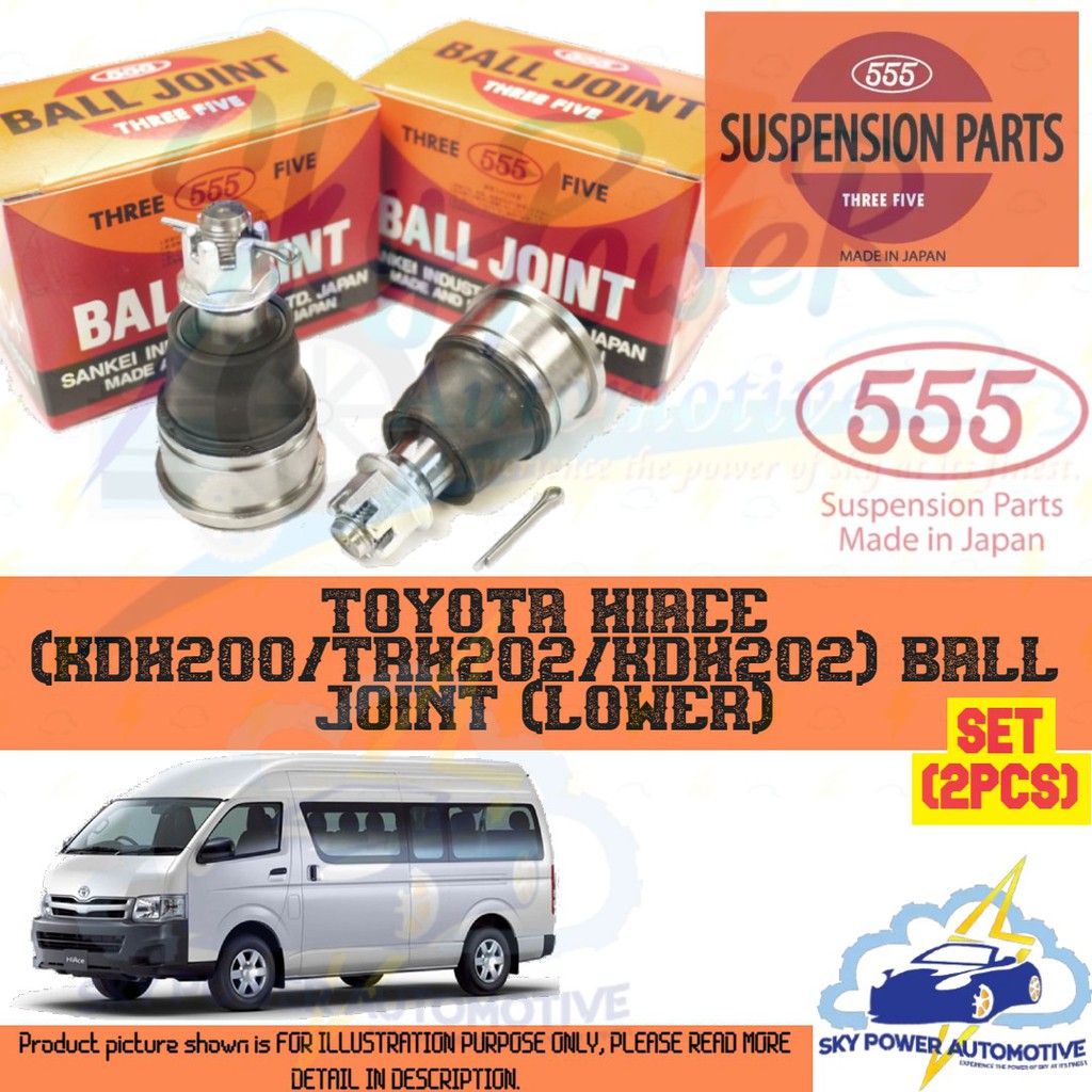 TOYOTA HIACE (KDH200/TRH202/KDH202) 555 JAPAN BRAND BALL JOINT (SET ...