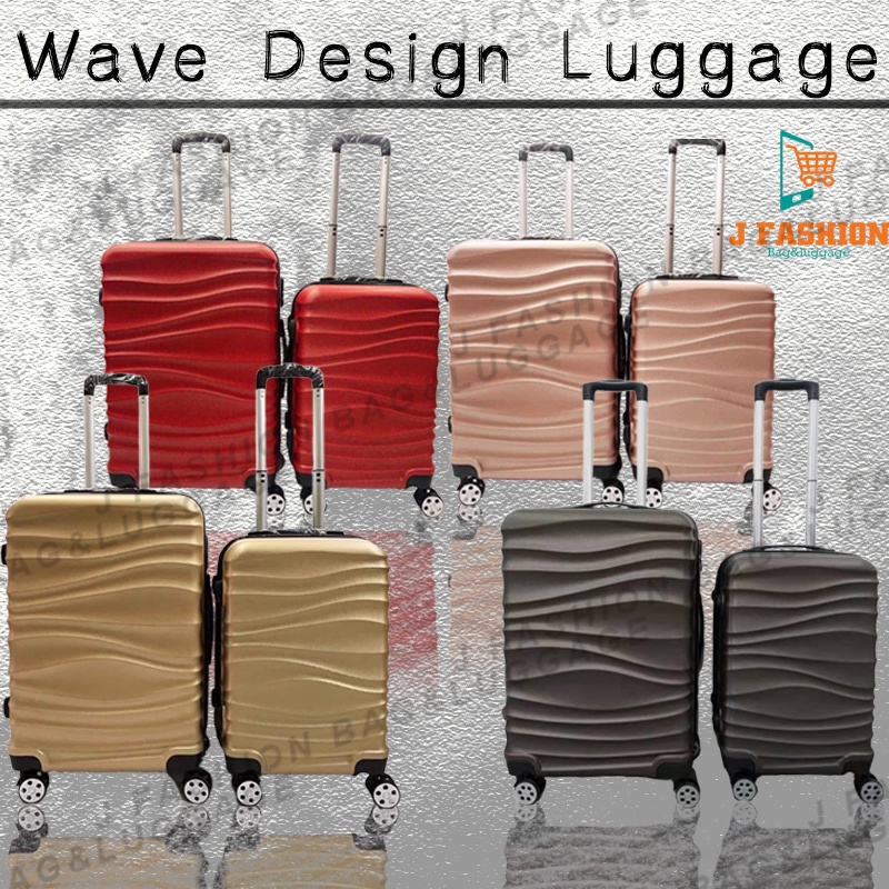 ABS material suitcase new pattern wave design travel luggage bag 20incn ...