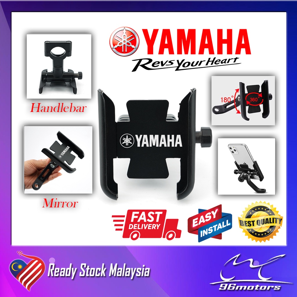 Yamaha Phone Holder Stand 360°Rotation Cnc Aluminum Phone Bracket Stand ...