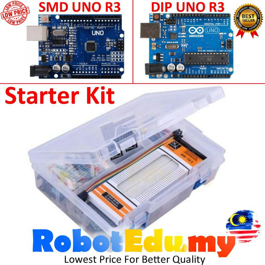 🔥 SMD / DIP UNO R3 Advance Beginner Robotics EE Components Student Learning Sensor Module ...