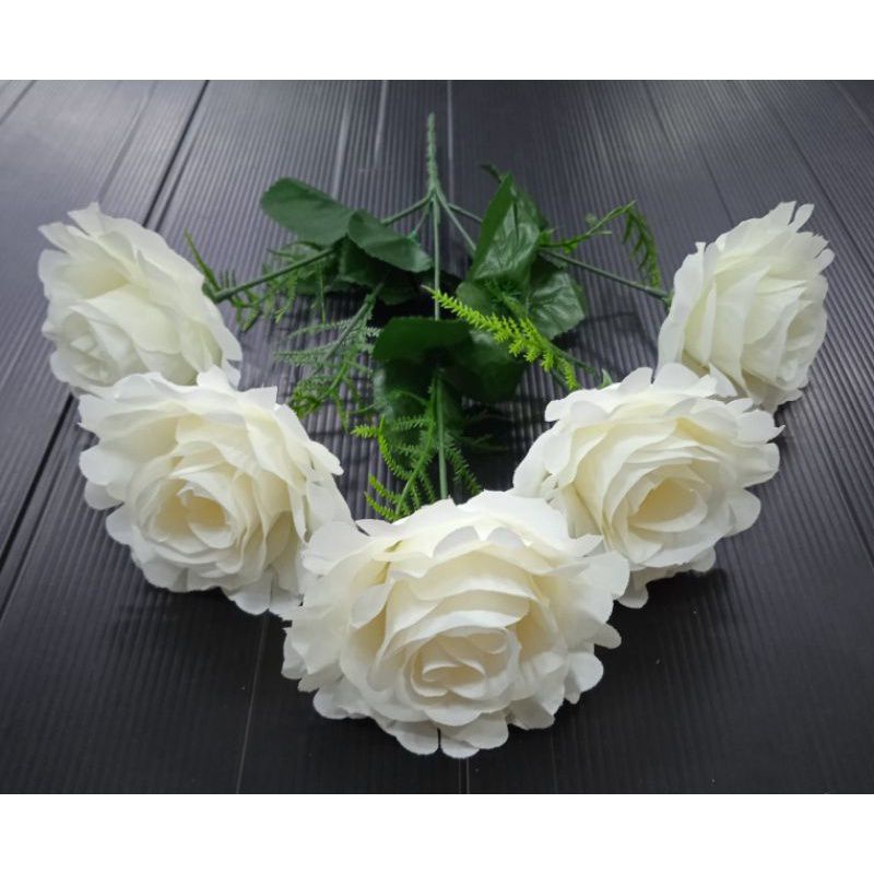 [Ready Stock] RS39 Rose x5, Bunga Ros Besar, Hiasan Pelamin, Hiasan ...