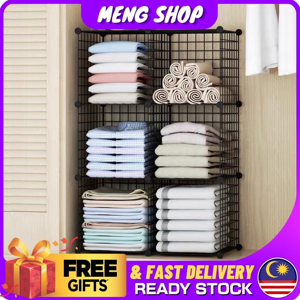 Storage Rack Bathroom Bedroom Door Front Boltless 4/8 DIY Wheels Net ...