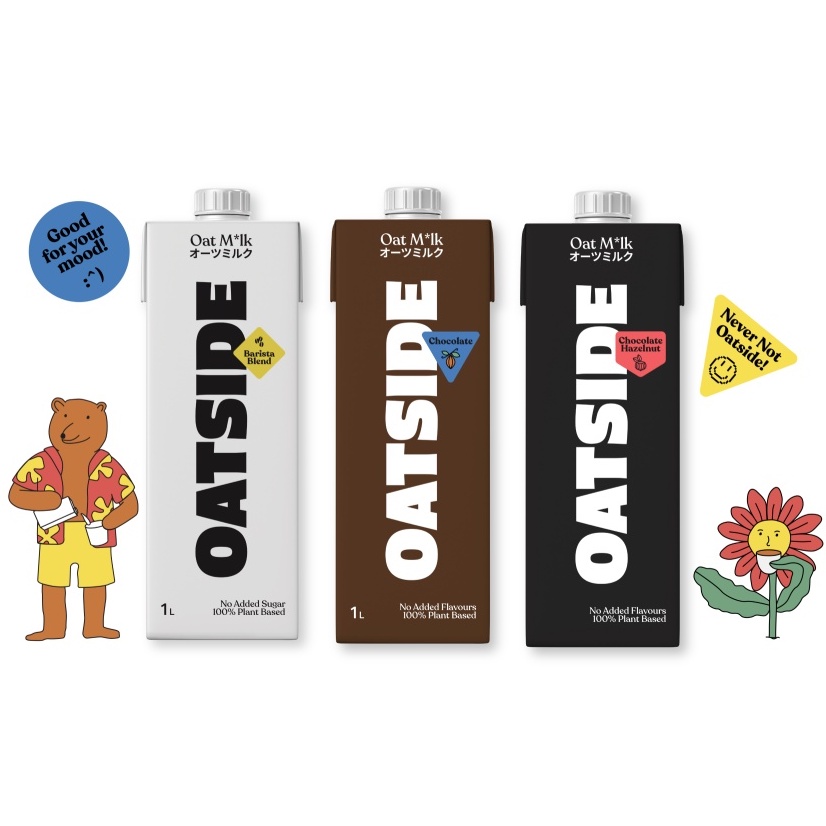 Oatside Barista Blend Plain Oat Milk / Chocolate Hazelnut Oat Milk ...