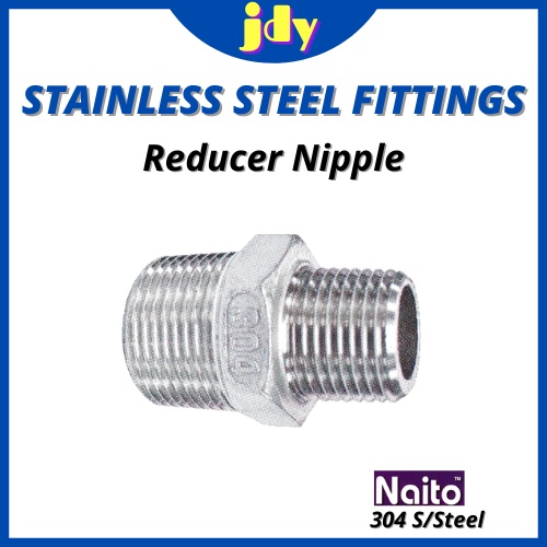 Naito SS304 Stainless Steel Pipe Fitting Reducer Nipple 10mm 15mm 20mm ...