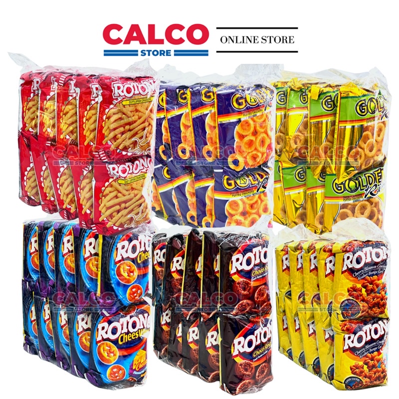 60g x 10pcs Cocoaland Rotong Golden Ring Cheese Cuttlefish Onion ...