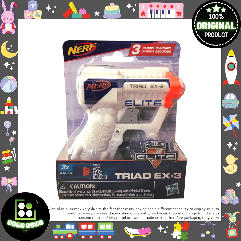 Hasbro Nerf N-Strike Elite Triad EX-3 Micro Blaster | Shopee Malaysia