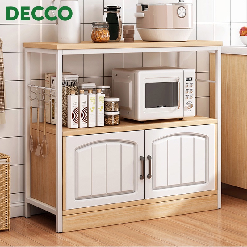 Decco 2 Doors Kitchen Shelves Multi Layer Microwave Oven Storage ...