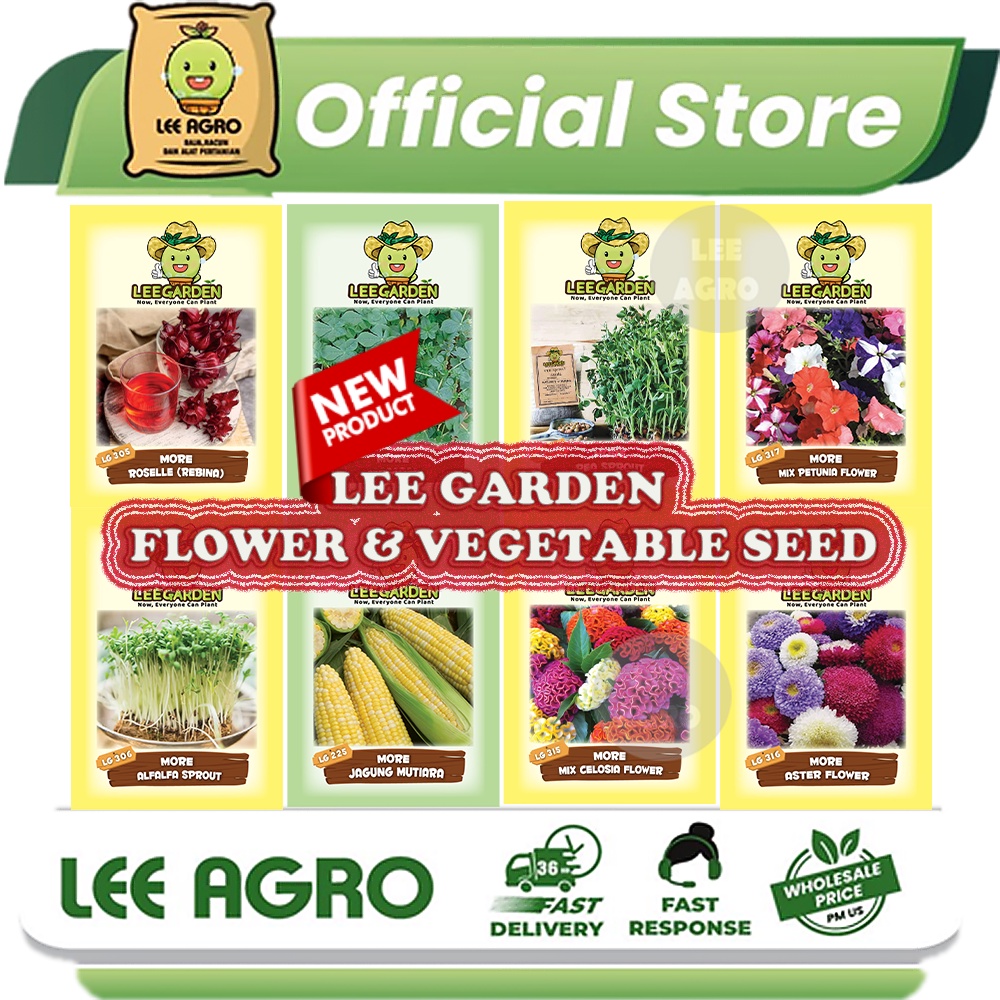Lee Garden Biji Benih Seed-Renek/Betik/Edamame/Terung Panjang/Bulat ...