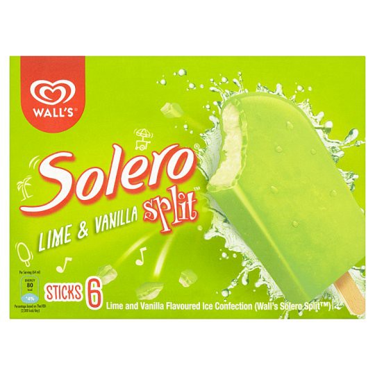 🔥Same Day Delivery🔥Wall's Solero Split Lime & Vanilla 6 x 64ml | Shopee ...