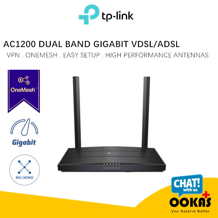 TP-LINK Archer VR400 V3 Onemesh AC1200 5Ghz Wireless Dual Band Streamyx ...