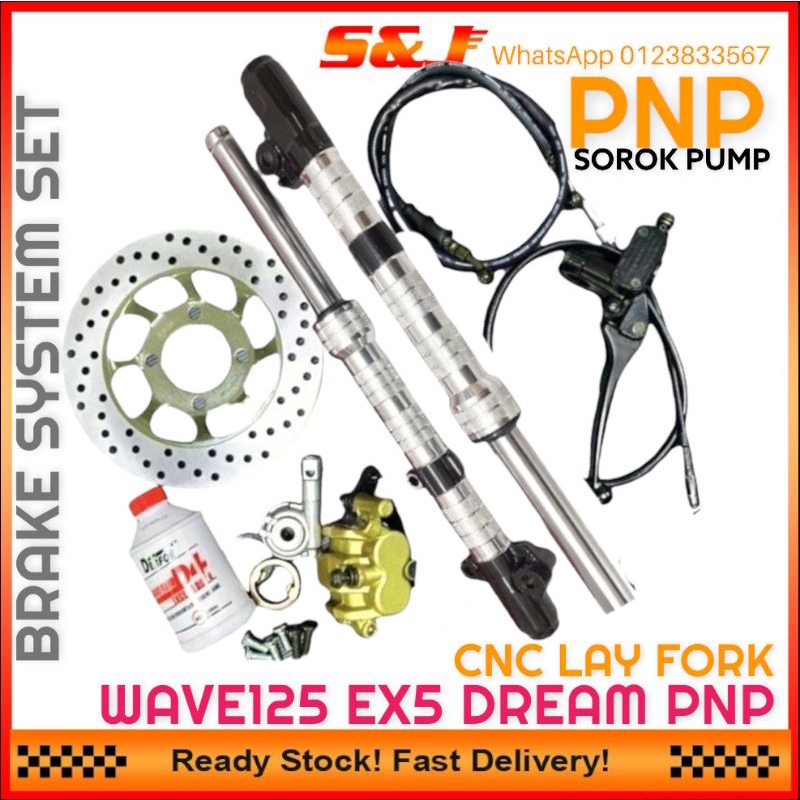 EX5 PNP SOROK PUMP CNC LAY FORK SET BRAKE SYSTEM SET MODIFY DISC PNP ...