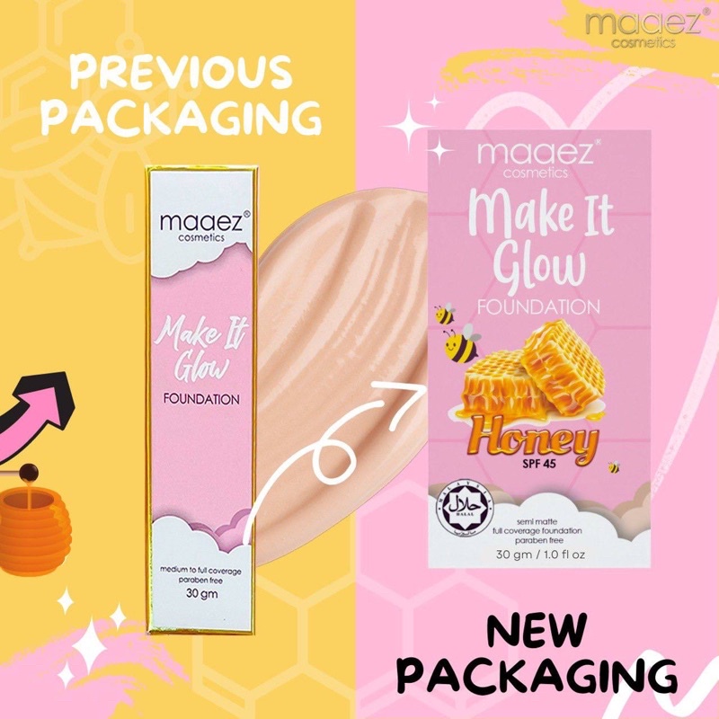 MAAEZ POWDER/ FOUNDATION MAKE IT GLOW | Shopee Malaysia