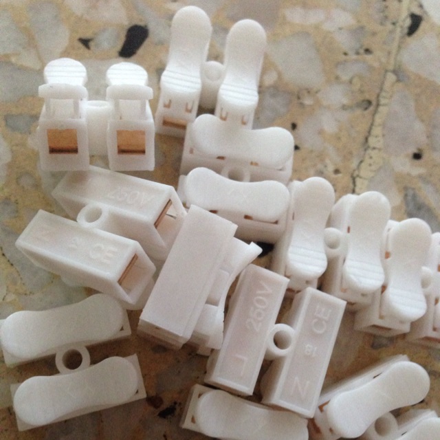 Snap on quick clip wire connectors joint full copper 2 way | Shopee ...