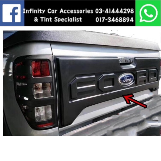 Ford Ranger 2012-2020 T6 T7 T8 Rear Door Bonet Garnish Cover | Shopee ...