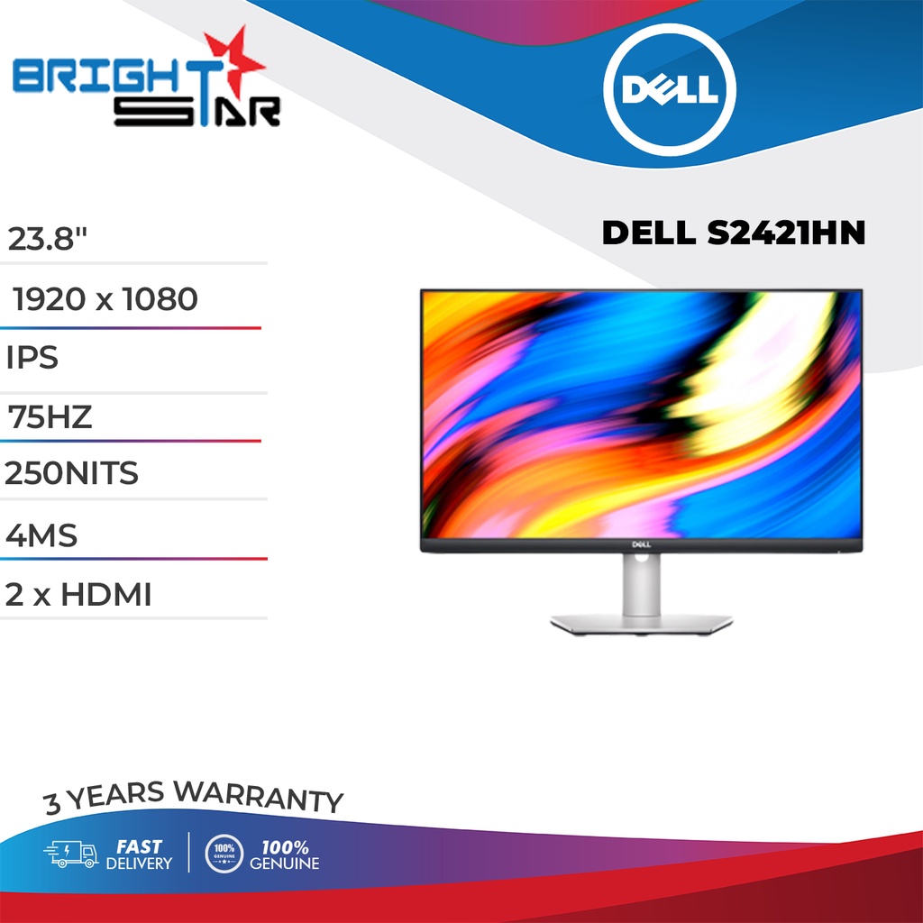 Dell S2421HN S2721HN MONITOR 24" 27" IPS 1920x1080 FHD 75Hz 4ms ...