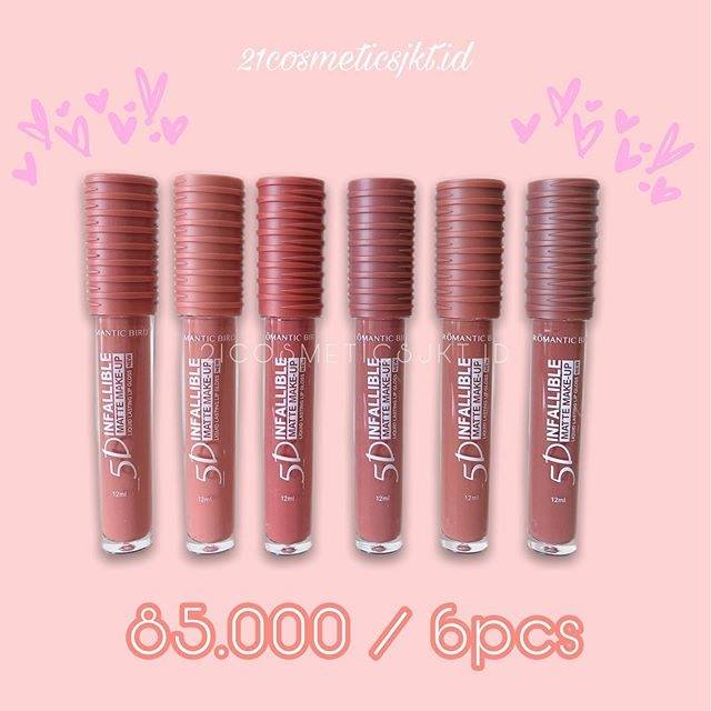 Original ROMANTIC BIRD 5D LIPCREAM Brown NUDE / Lipstic MATTE (6 PCS ...