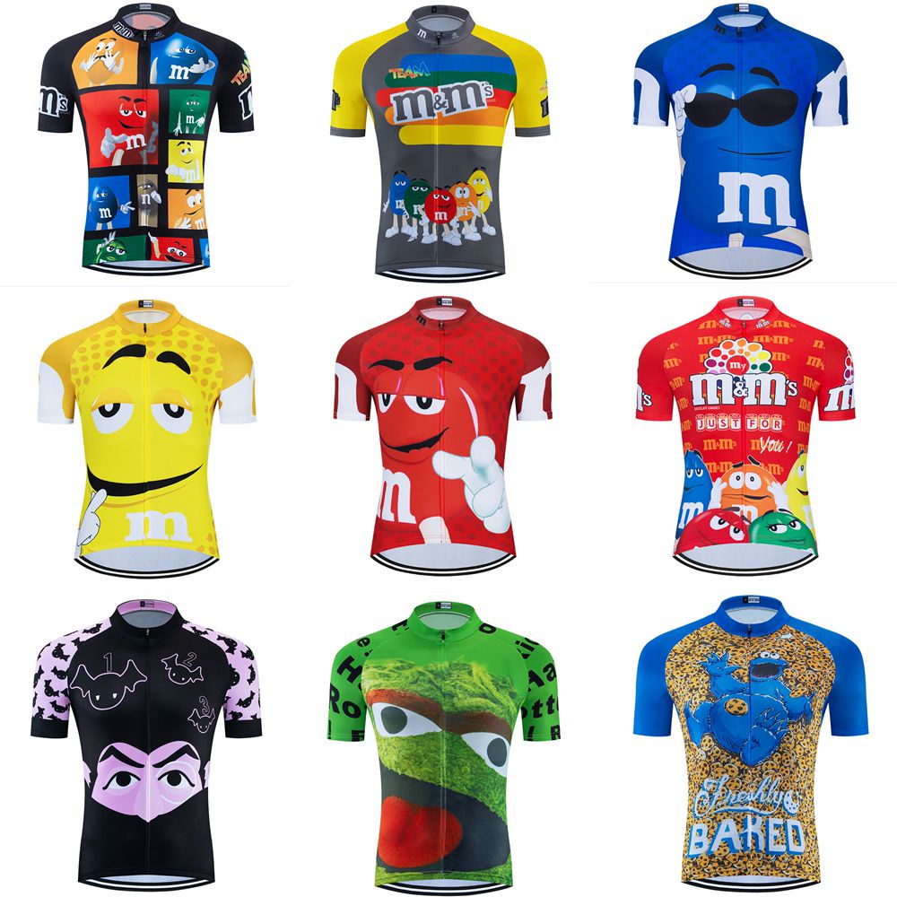 2021 Cartoon funny Cycling jersey ropa ciclismo Men Short sleeve ...