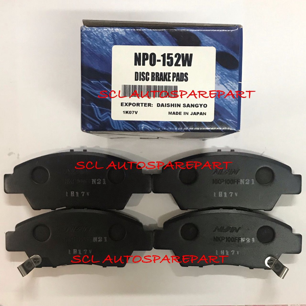 [SCL AUTOSPARE] NP0-152W Nissin (Front) Disc Brake Pad Honda City TM0 ...