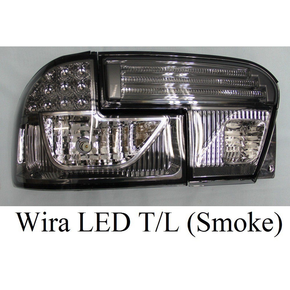 Proton wira tail lamp light bar 1 set 4 pcs RED / FULL SMOKE | Shopee ...