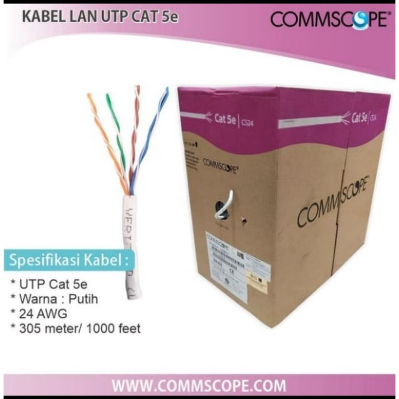 Lan / utp cat 5e original commscope cable | Shopee Malaysia