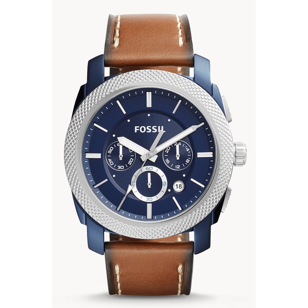 FOSSIL Machine Chronograph Dark Brown Leather Watch FS5232 [NEW ...