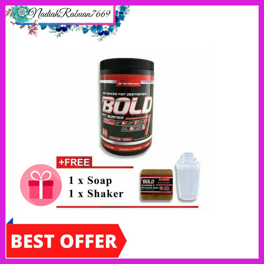 💖💯 ORIGINAL HQ 💯 BOLD FAT BURNER ADVANCE FAT DESTROYED KURUS +FREE ...