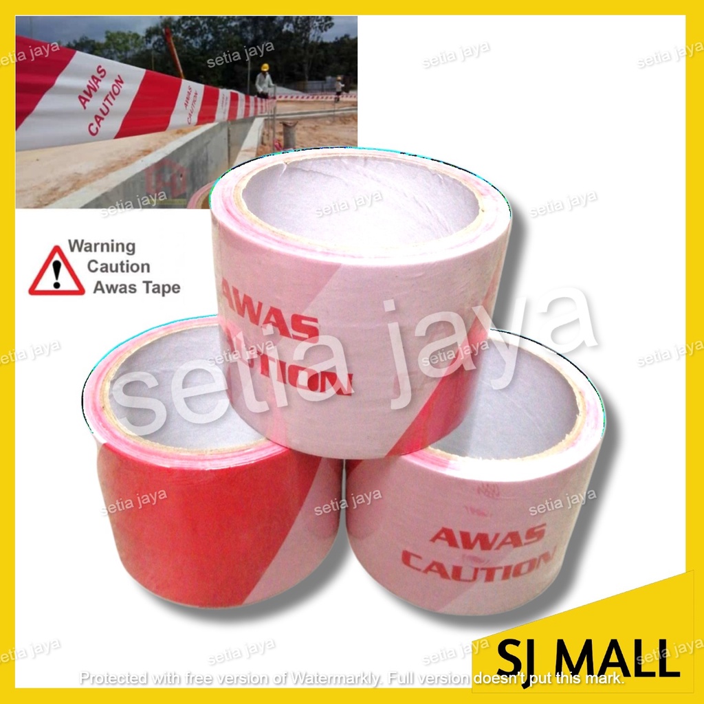 [1 ROLL]Caution Tape Red/White (3")70mm x 70m, Barricade Tape Hazard ...